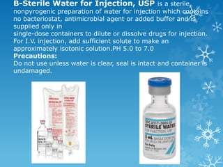 Pharmaceutical water | PPTX