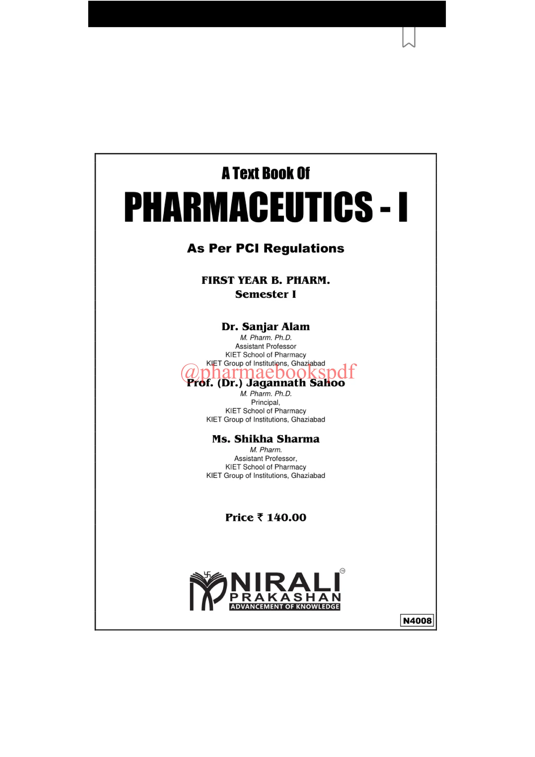 Pharmaceutics - I (Nirali Prakashan).pdf