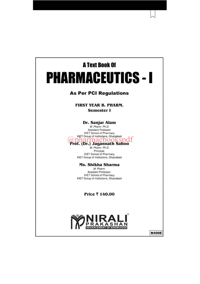 Pharmaceutics - I (Nirali Prakashan).pdf | Pharmaceutical Industry ...