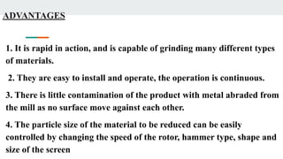 TOPIC - HAMMER MILL / SUBJECT- PHARMACEUTICS | PPT