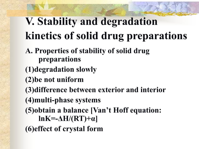STABILITY OF DRUG PRODUCT in pharmaceuticals.ppt | Chemistry | Science