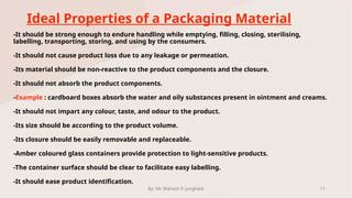 pharmaceutics 2 chapter packaging material | PPTX