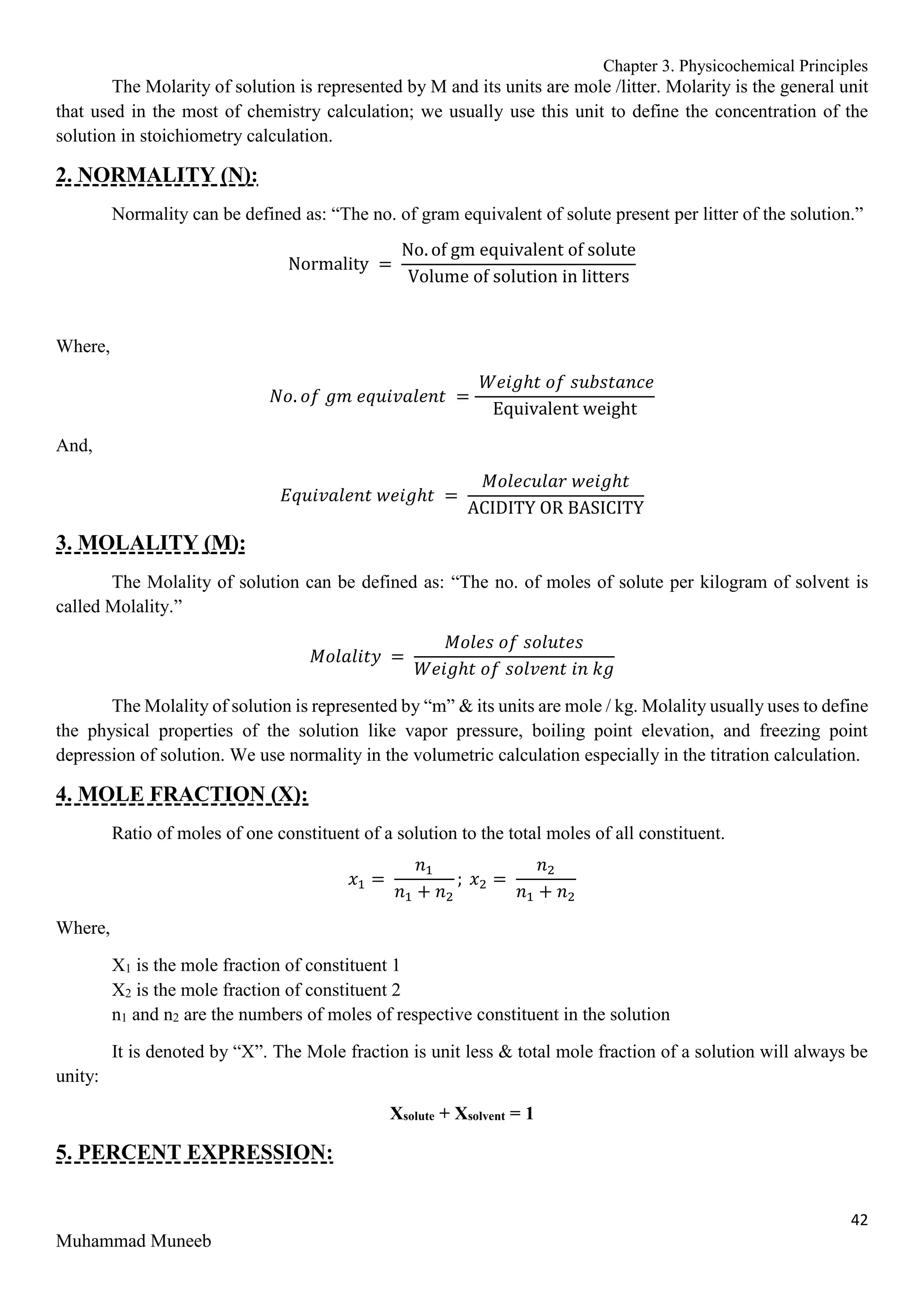 Pharmaceutics I (Physical Pharmacy) complete notes by Muhammad Muneeb | PDF