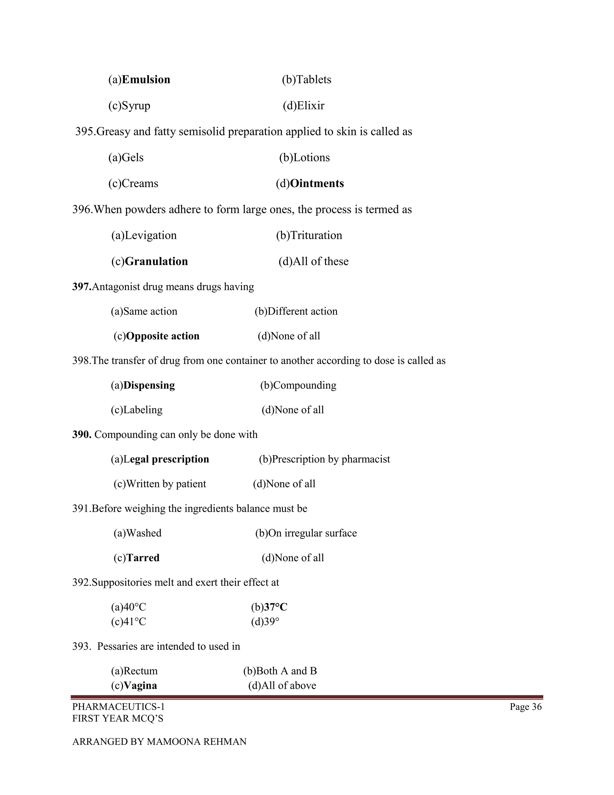 PHARMACEUTICS MCQS.pdf