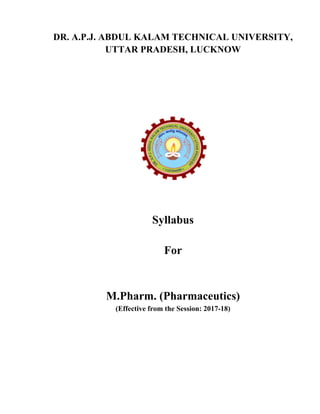 M.Pharm Syllabus, department of pharmaceutics | PDF