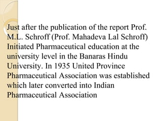 Pharmaceutics Topic 1.pptx History of profession of Pharmacy in India ...