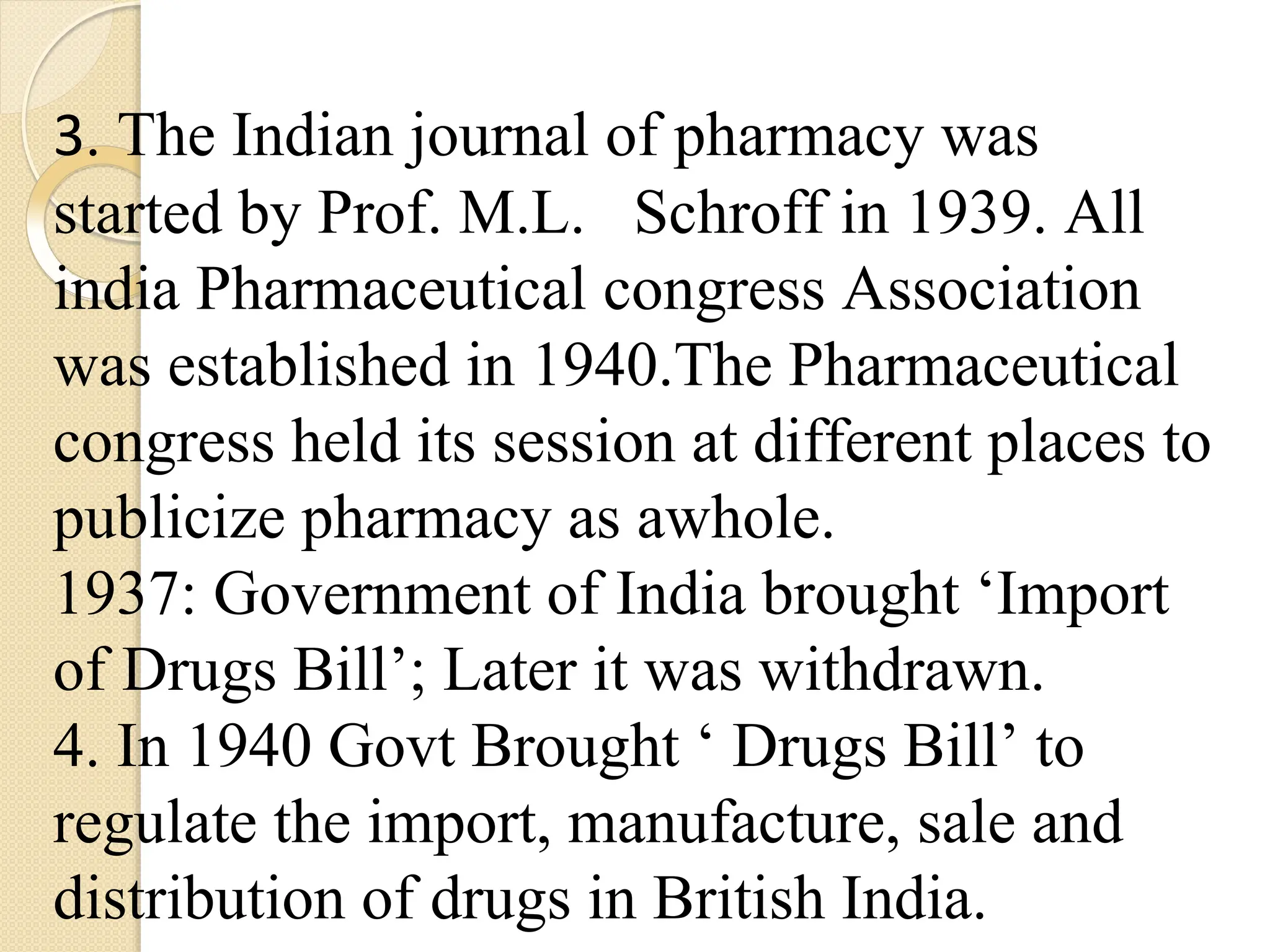 Pharmaceutics Topic 1.pptx History of Profession of Pharmacy in india ...