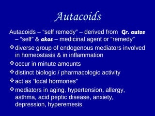 Pharma chemmediators | PPT