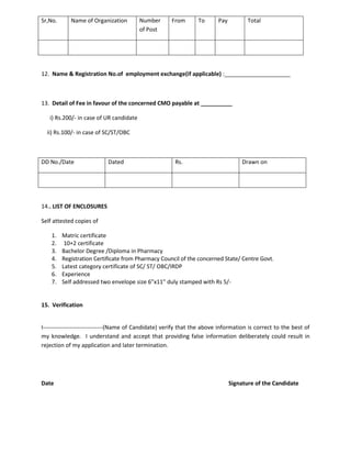 Pharmacist form | PDF