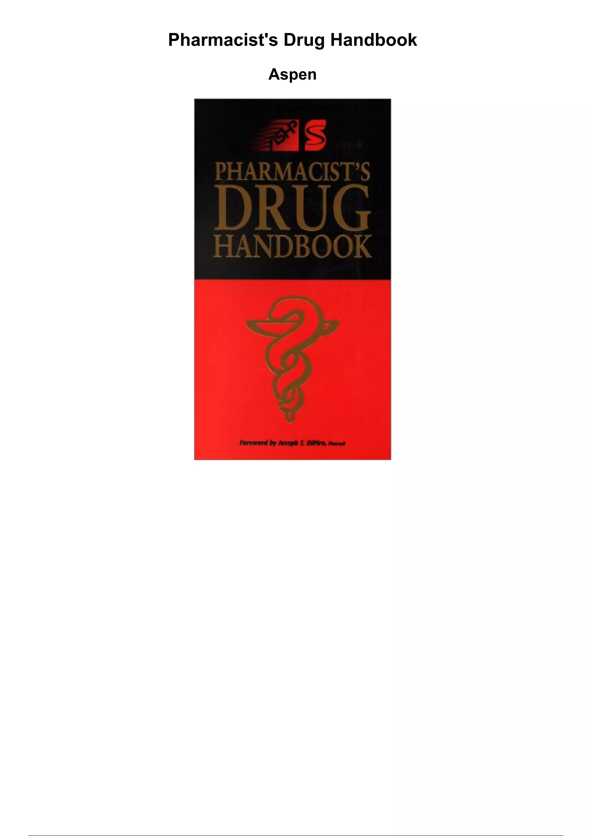 Pharmacists drug handbook pdf | PDF