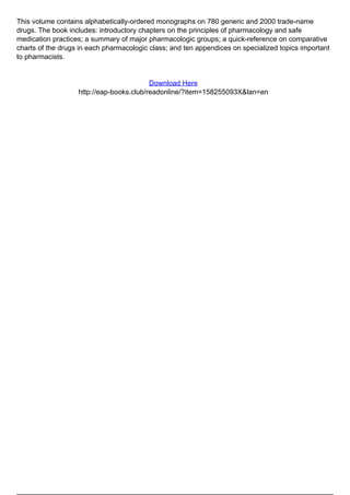 Pharmacists drug handbook pdf | PDF