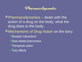 Pharmacodynamics | PPT