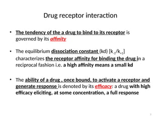 Pharmacology -Principles of Pharmacodynamics | PPTX