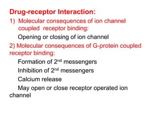 Pharmacodynamics : A new prospect on how drug acts | PPT