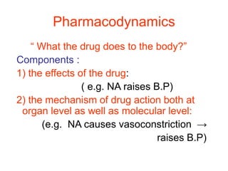 Pharmacodynamics : A new prospect on how drug acts | PPT