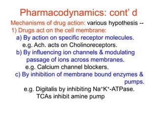 Pharmacodynamics : A new prospect on how drug acts | PPT