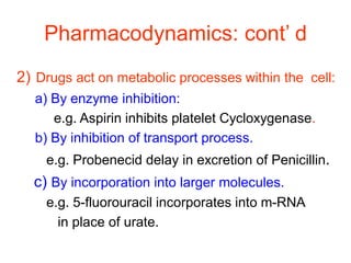 Pharmacodynamics : A new prospect on how drug acts | PDF