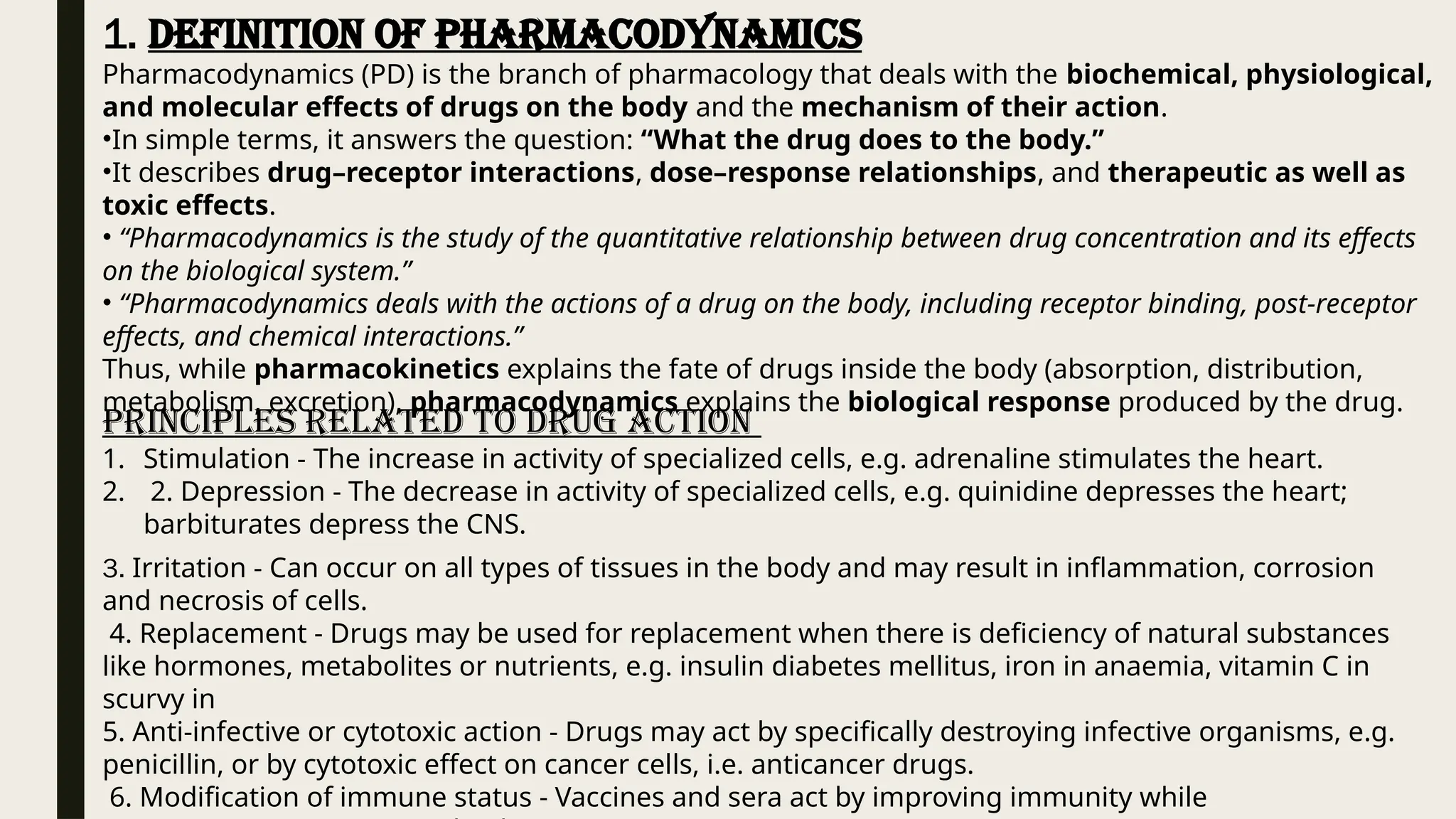 Pharmacodynamics: Principles, Mechanisms | PPTX