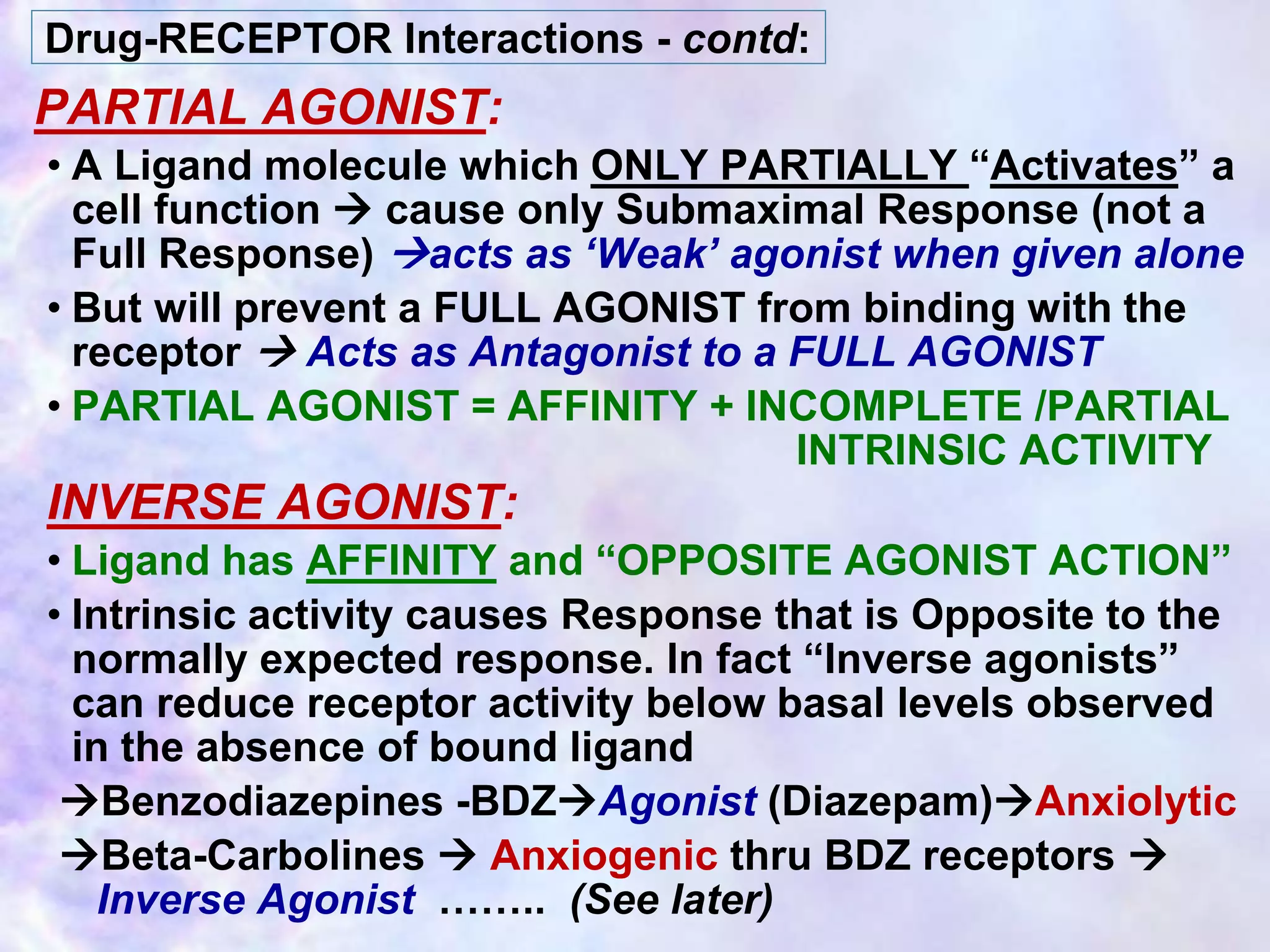 Pharmacodynamics drug receptor interaction | PPTX