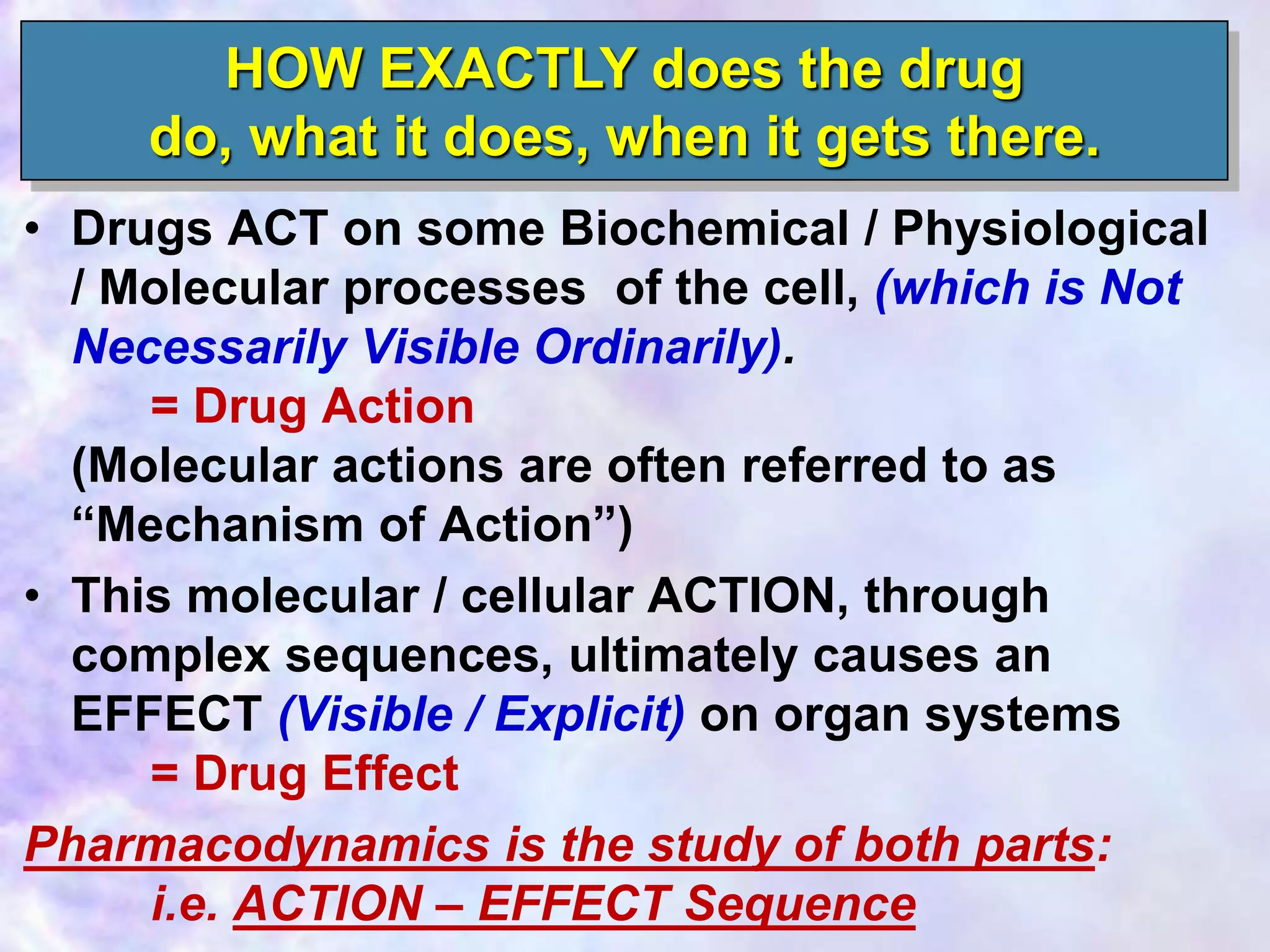 Pharmacodynamics drug receptor interaction | PPTX