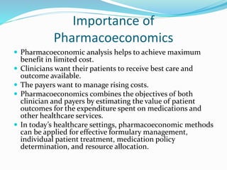 Pharmacoeconomics | PPTX