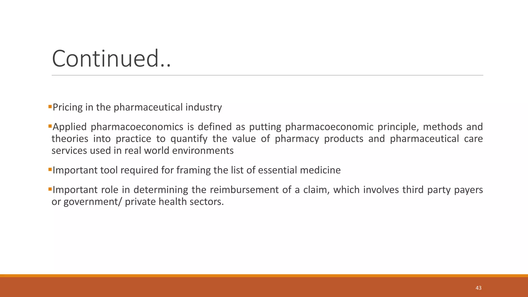 Pharmacoeconomics ppt. | PPTX