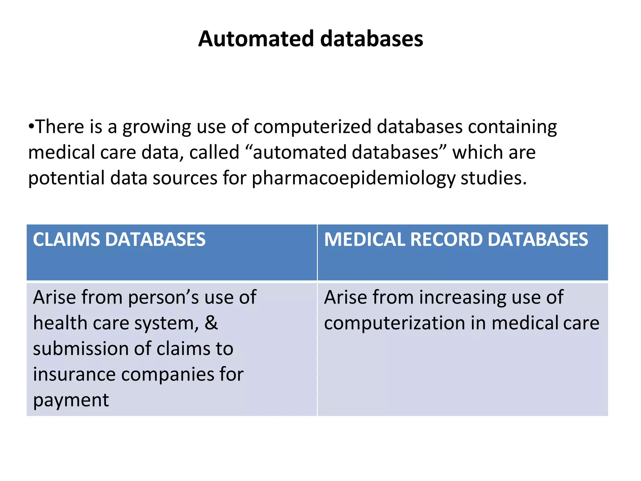 Pharmacoepidemiology 110727114004-phpapp01 | PPTX