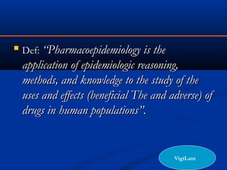 Pharmacoepidemiology | PPT