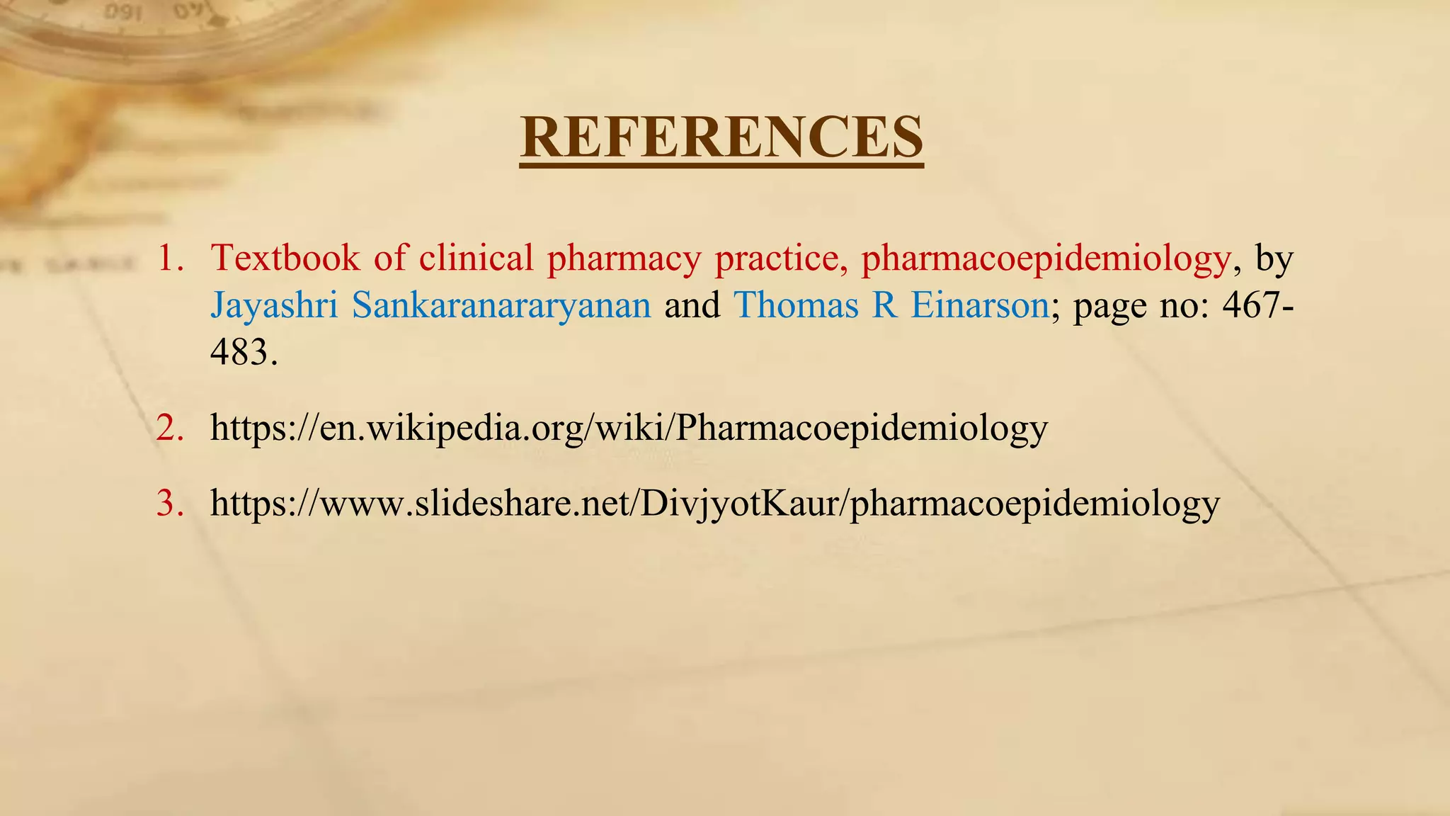 Pharmacoepidemiology | PPTX