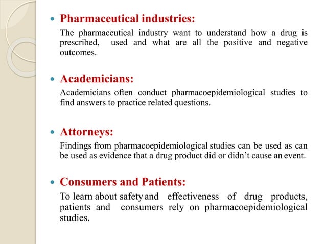 Definition and scope of Pharmacoepidemiology | PPTX | Pharmaceutical ...