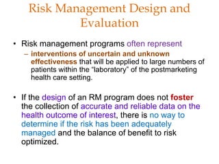 Pharmacoepidemiology and risk management | PPTX