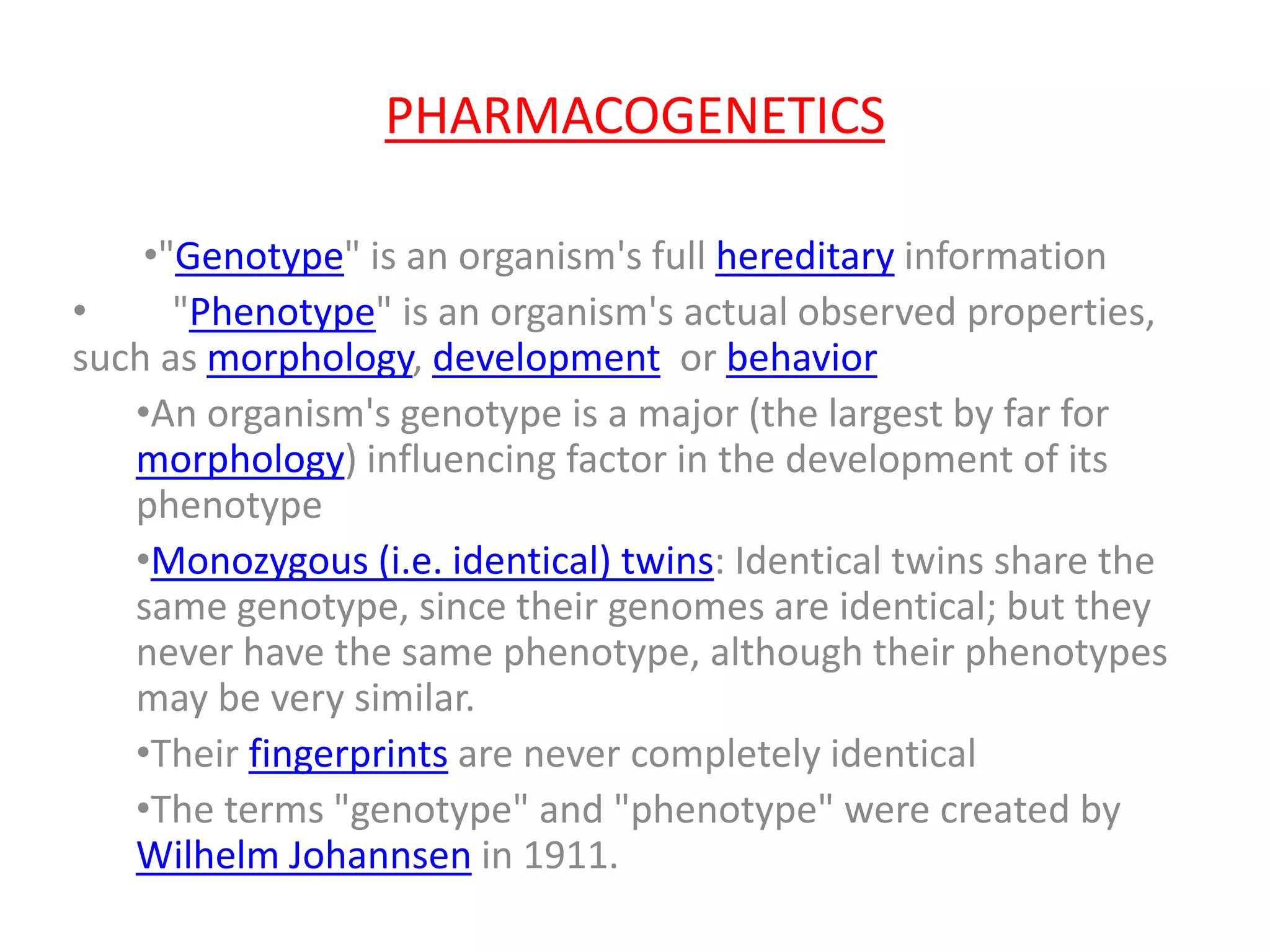 Pharmacogenetics | PPT