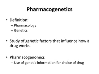 Pharmacogenetics | PPTX
