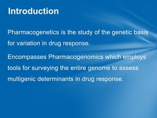 Pharmacogenetics | PPTX