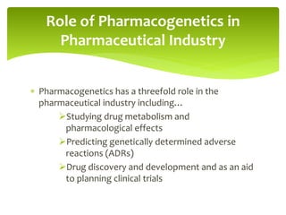 Pharmacogenetics | PPTX