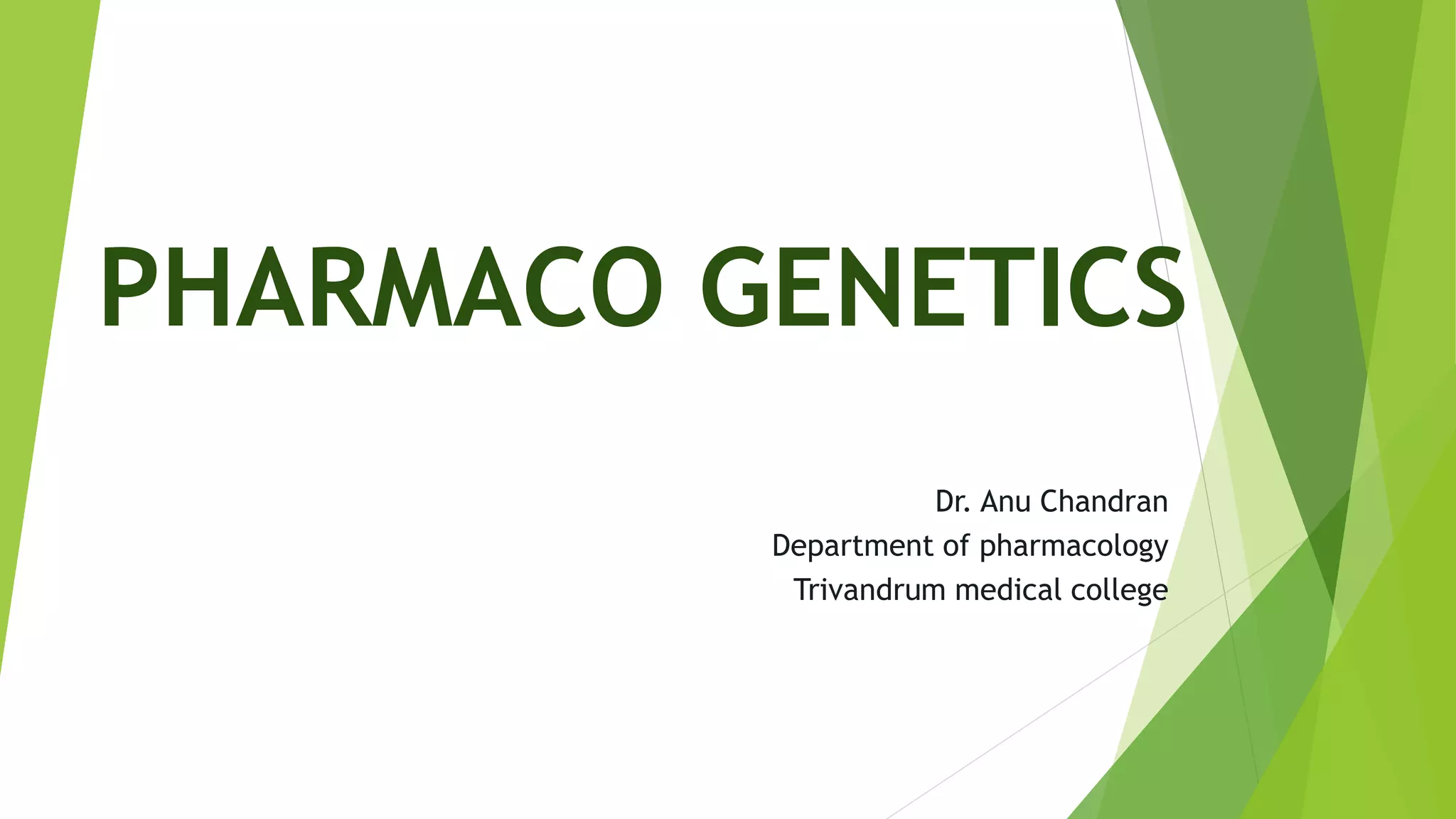 Pharmacogenetics | PPTX