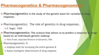 Pharmacogenetics | PPTX