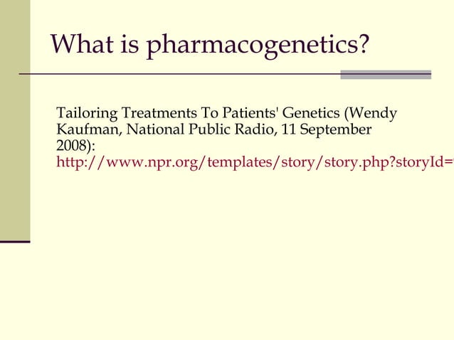 Pharmacogenetics | PPT