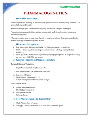 Pharmacogenetics, genetic polymorphism, CYP 450 Enzymes | PDF
