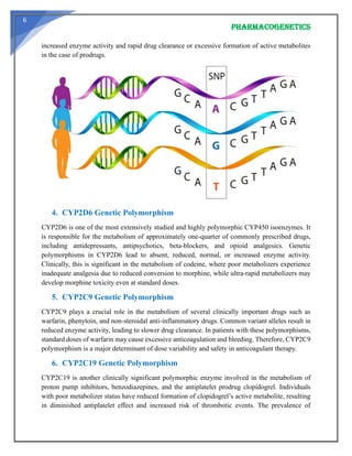 Pharmacogenetics, genetic polymorphism, CYP 450 Enzymes | PDF