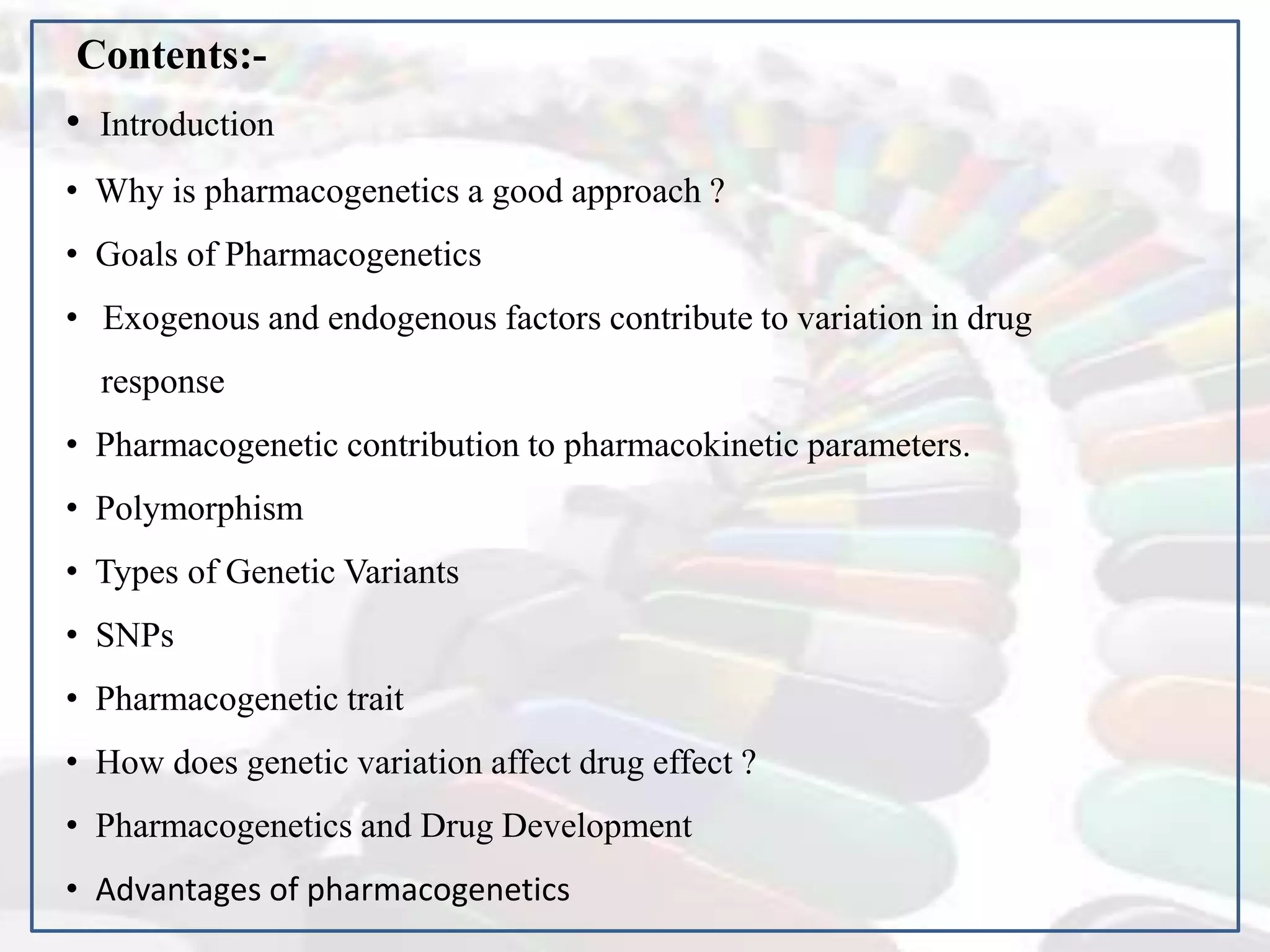Pharmacogenetics | PPTX