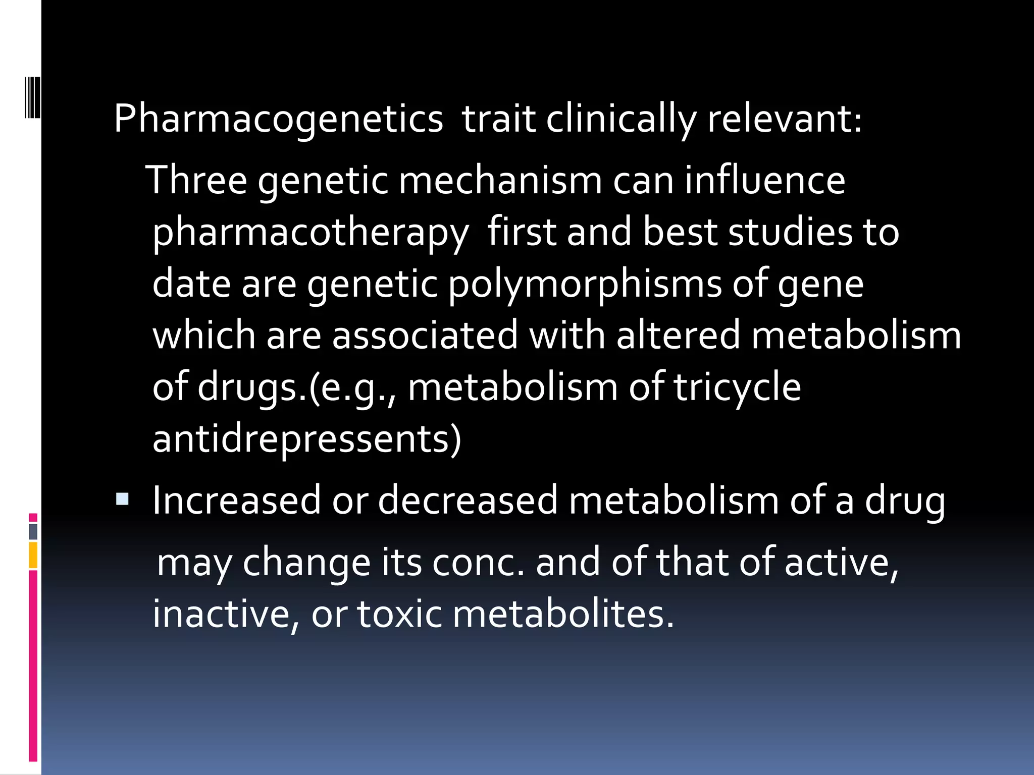 Pharmacogenetics seminar | PPTX
