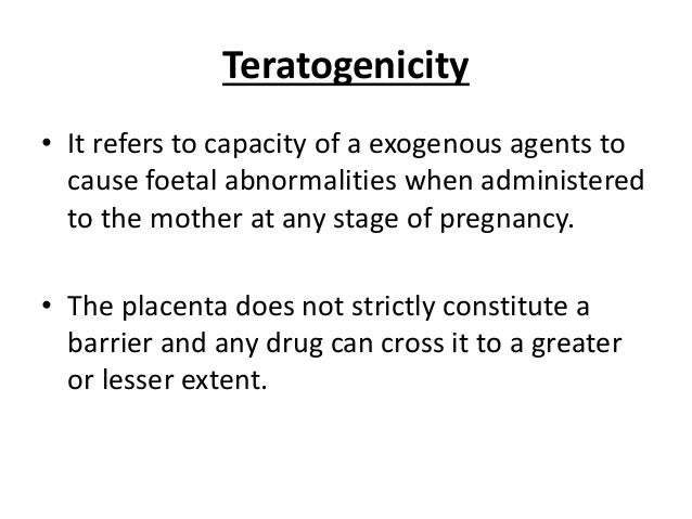 Pharmacogenetics & Teratogenicity