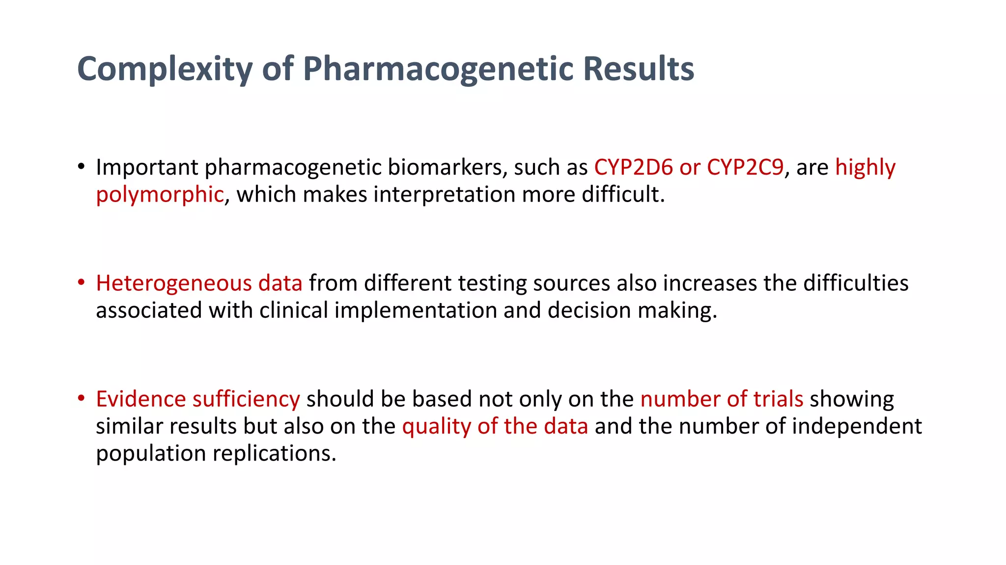 Pharmacogenetic testing in clinical settings | PPTX