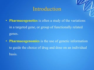 Pharmacogenomics | PPTX