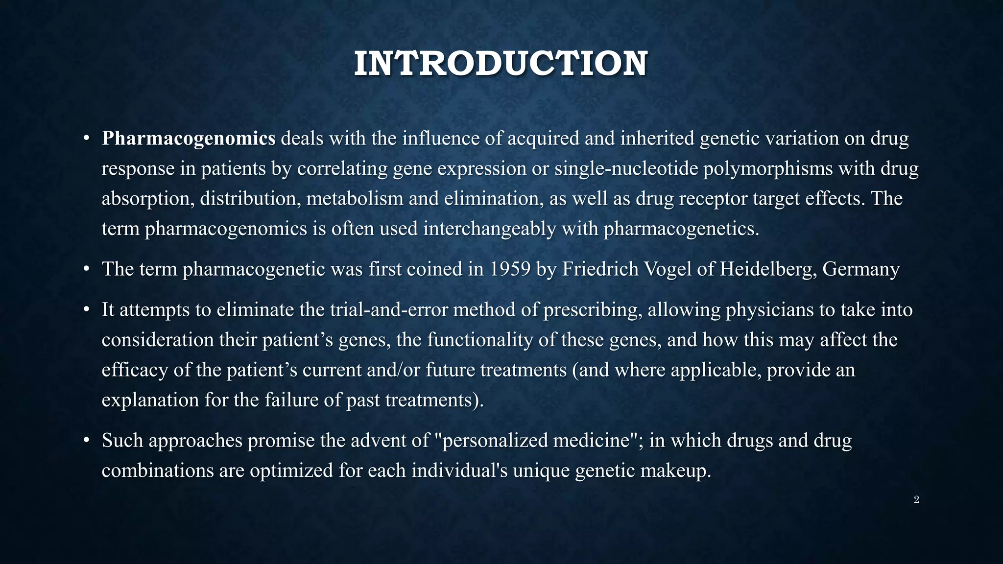 Pharmacogenomics | PPTX