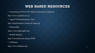 Pharmacogenomics | PPTX