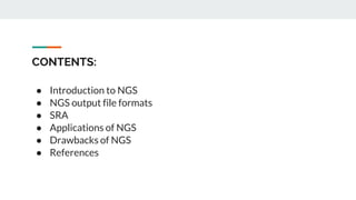 NGS File formats | PPTX