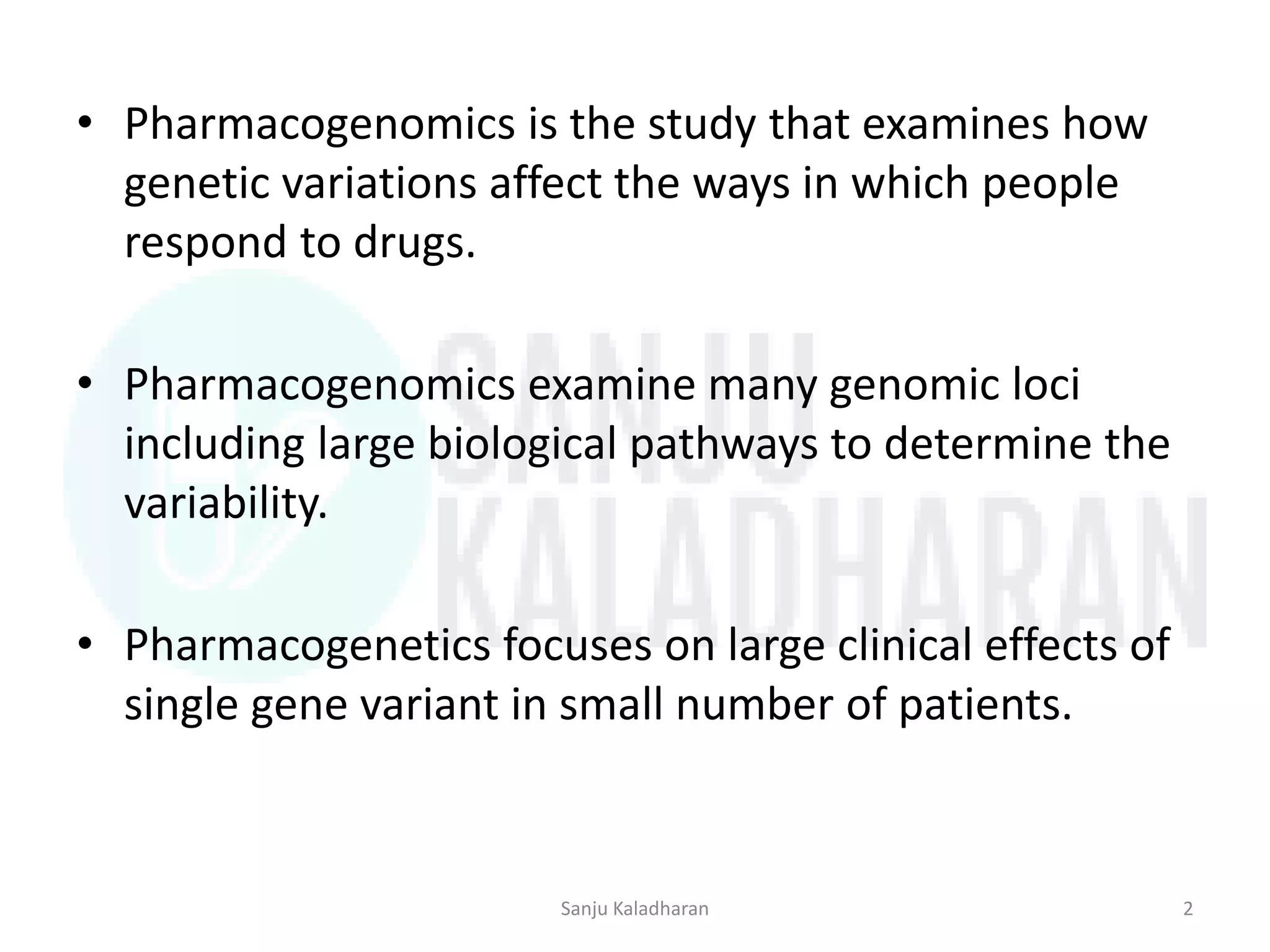 Pharmacogenomics | PPTX