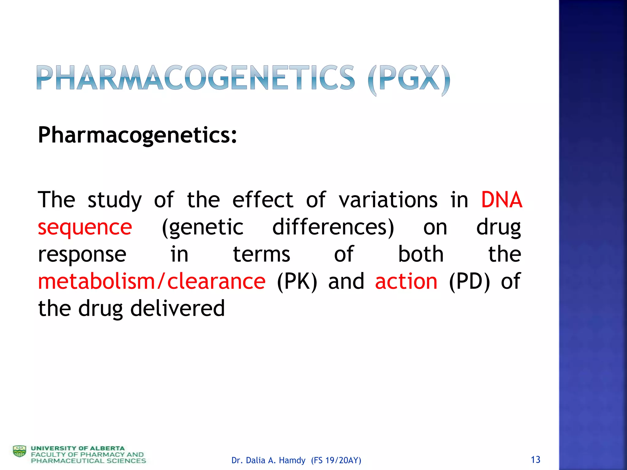 A Hands on Pharmacogenomics! An Introduction | PPTX